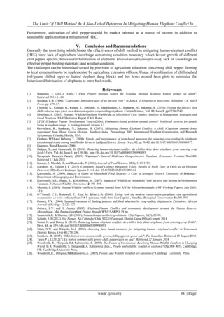 The Limit of Chill Method as a Non-Lethal Deterrent in Mitigating Human ...