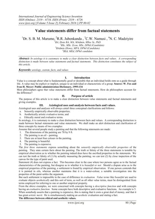Value statements differ from factual statements | PDF