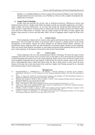 Review and Classification of Cloud Computing Research | PDF