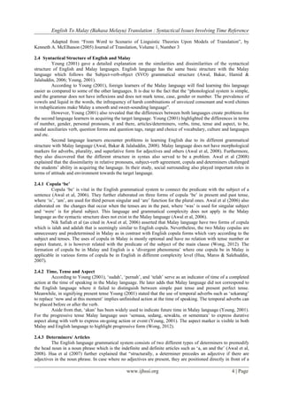 English to Malay (Bahasa Melayu) Translation: Syntactical Issues ...