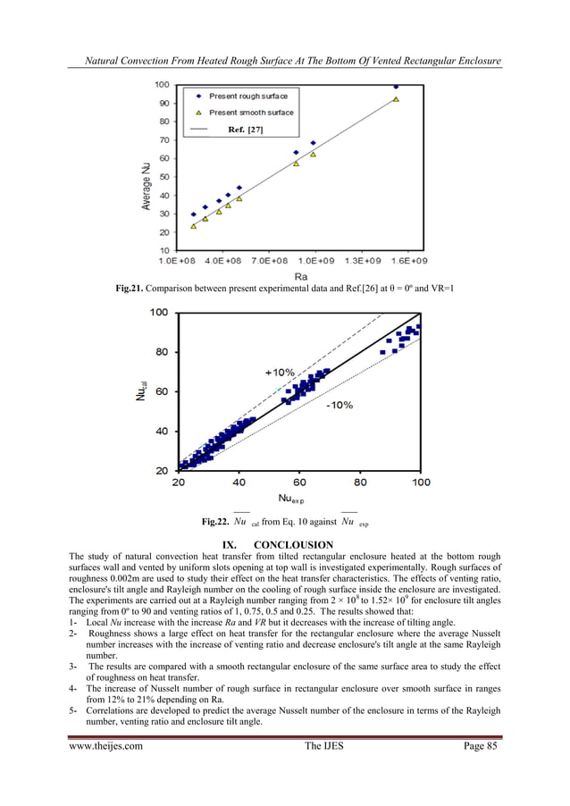 Natural Convection from Heated Rough Surface at the Bottom of Vented Rectangular Enclosure | PDF