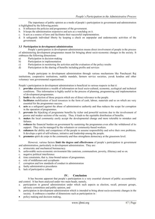 People’s Participation in the Administrative Process | PDF