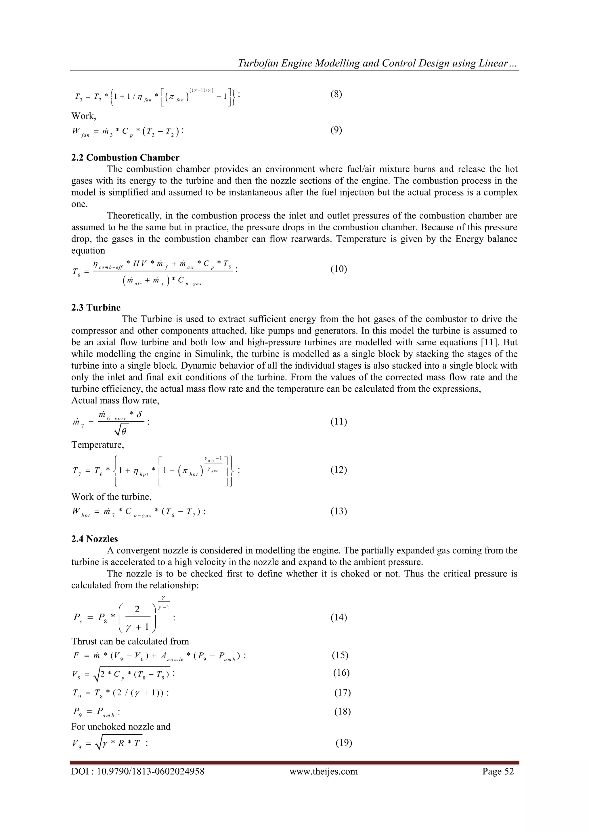 Turbofan Engine Modelling and Control Design using Linear Quadratic Regulator (LQR) | PDF