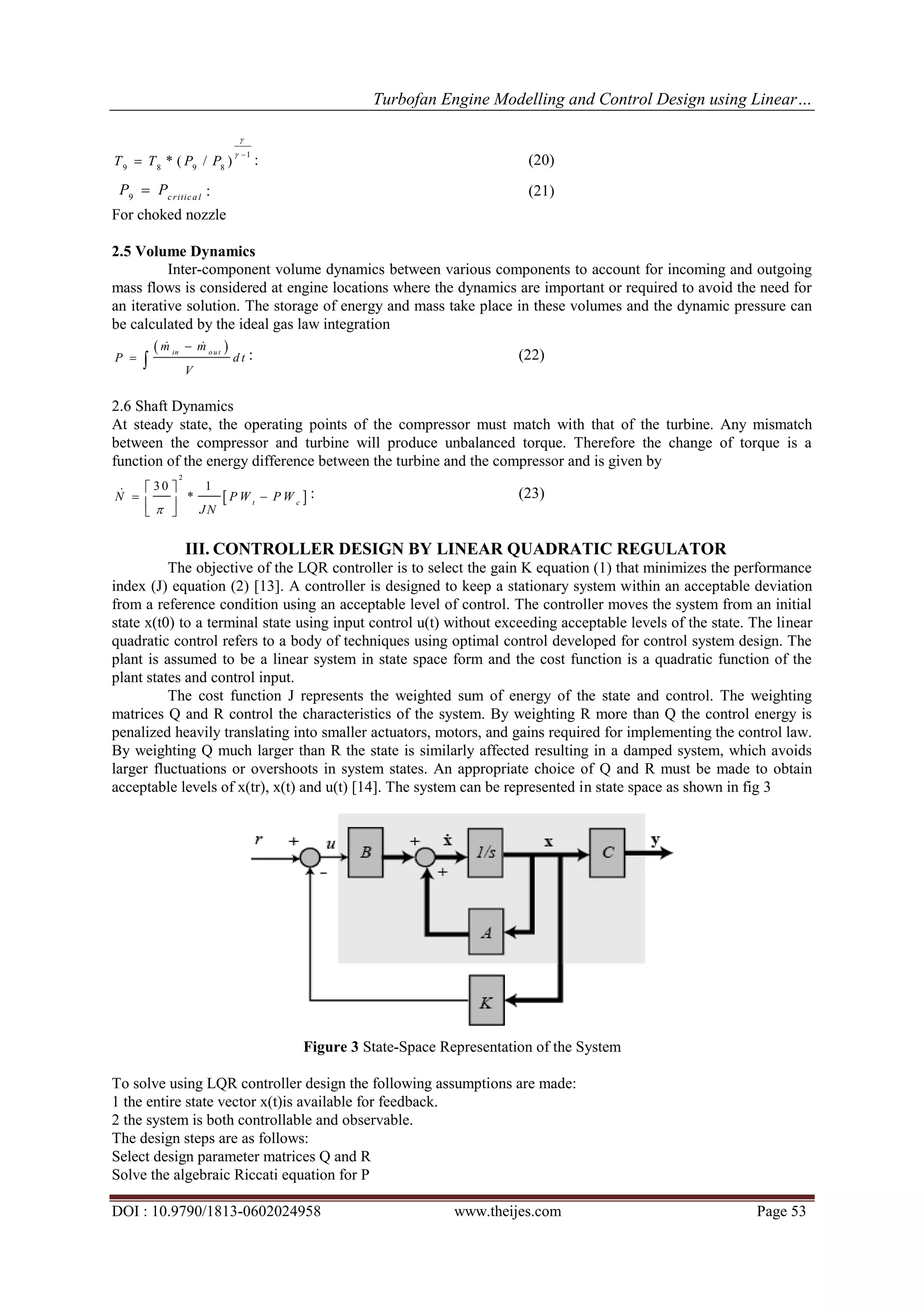 Turbofan Engine Modelling and Control Design using Linear Quadratic Regulator (LQR) | PDF