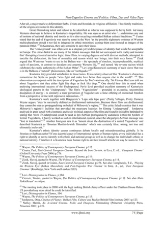 Post-Yugoslav Cinema and Politics: Films, Lies and Video Tape | PDF