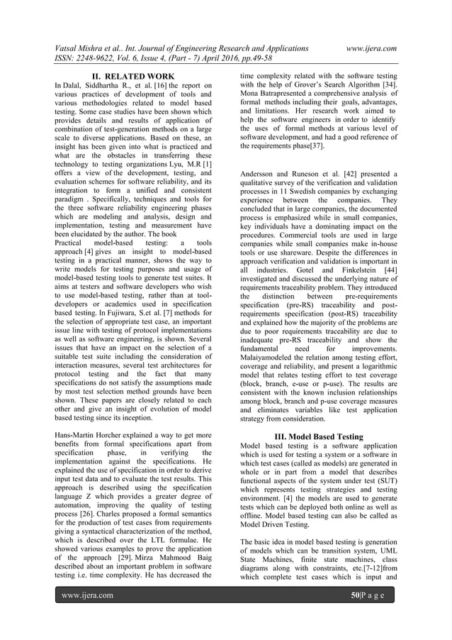 Comparative Analysis Of Model Based Testing And Formal Based Testing A Review Pdf