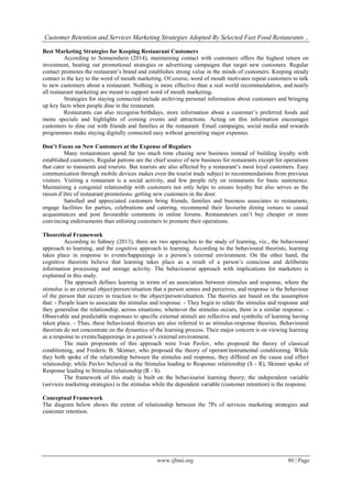 Customer Retention and Services Marketing Strategies Adopted By ...