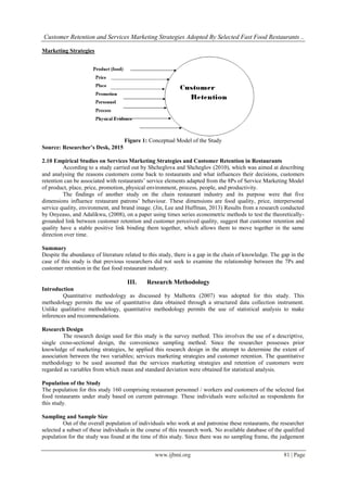 Customer Retention and Services Marketing Strategies Adopted By ...