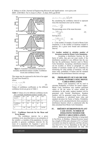 Number of iterations needed in Monte Carlo Simulation using reliability analysis for tunnel ...