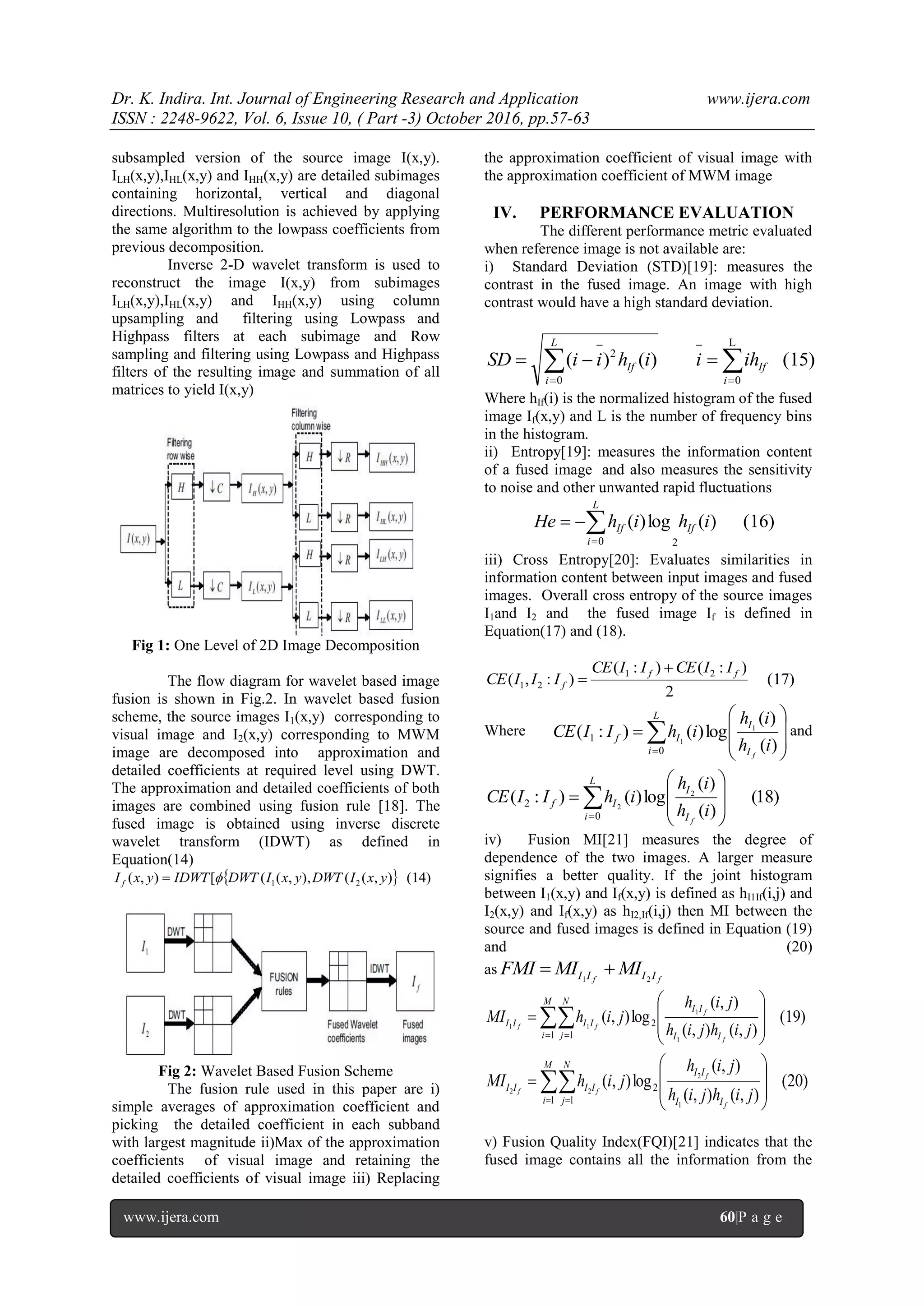 Pixel Based Fusion Methods for Concealed Weapon Detection | PDF