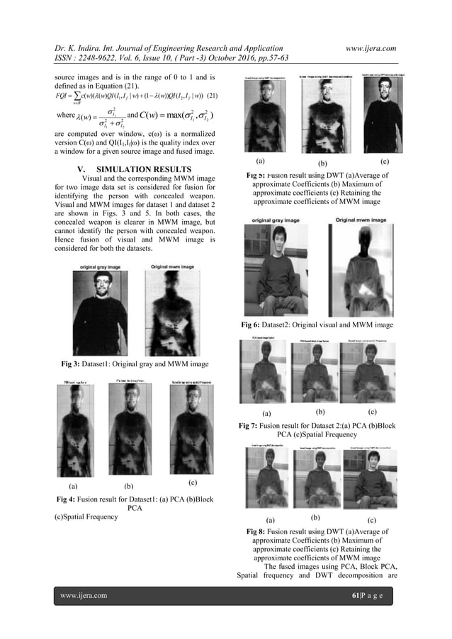 Pixel Based Fusion Methods for Concealed Weapon Detection | PDF