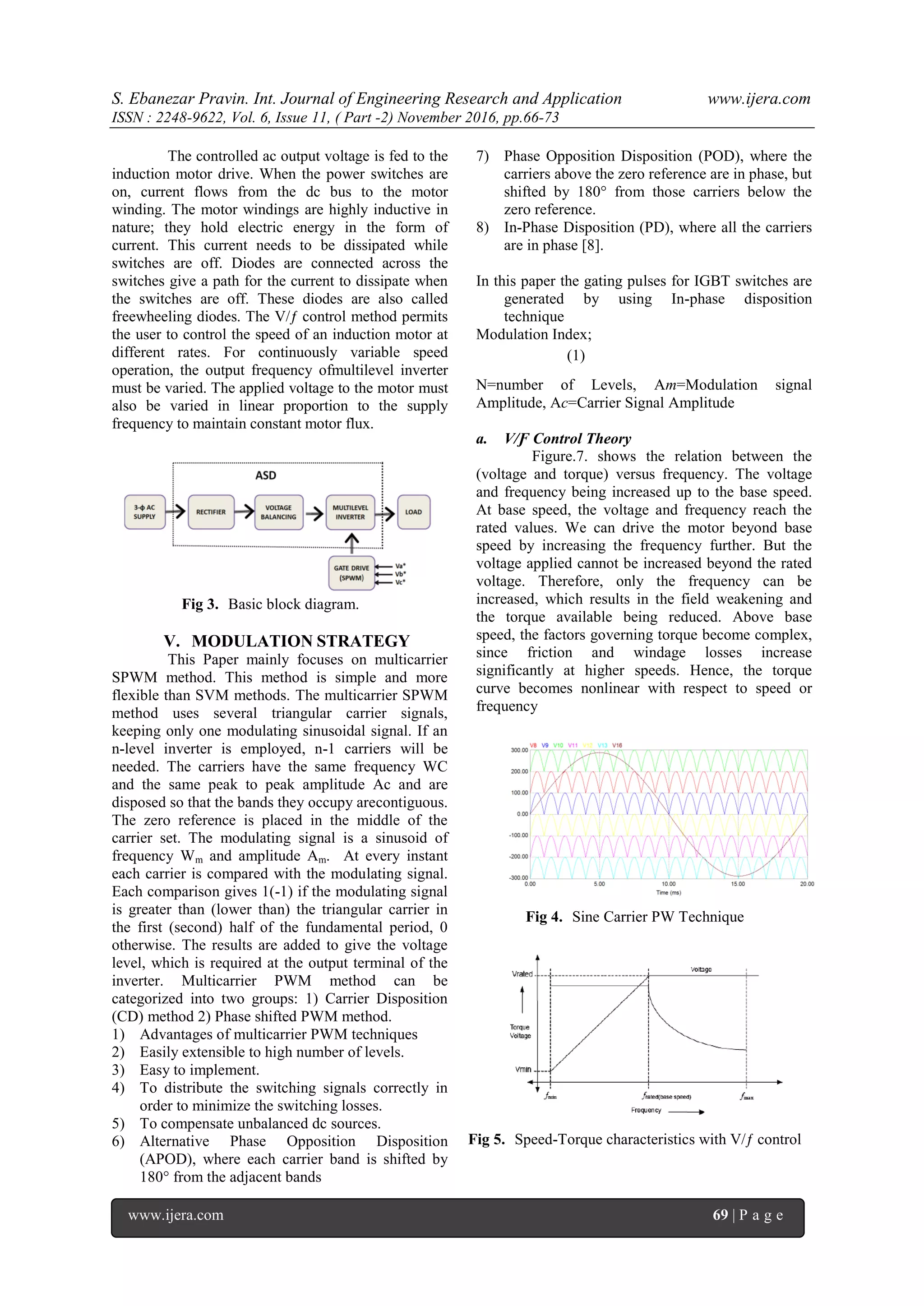 Harmonics Reduction of Multilevel Inverter Drive Using Sine Carrier Pulse Width Modulation ...