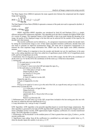 Analysis of Image Compression Using Wavelet | PDF