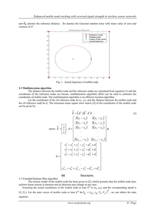 Enhanced Mobile Node Tracking With Received Signal Strength in Wireless Sensor Networks | PDF