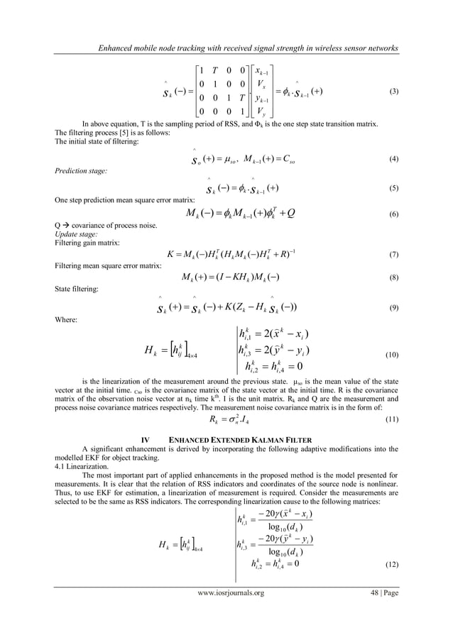 Enhanced Mobile Node Tracking With Received Signal Strength in Wireless Sensor Networks | PDF