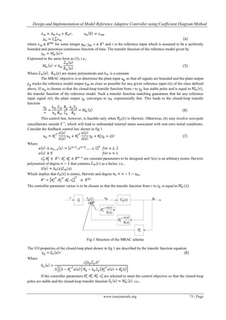 Design and Implementation of Model Reference Adaptive Controller using ...