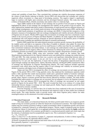 Long Run Impact of Exchange Rate on Nigeria’s Industrial Output | PDF