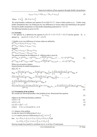 Numerical solution of heat equation through double interpolation | PDF