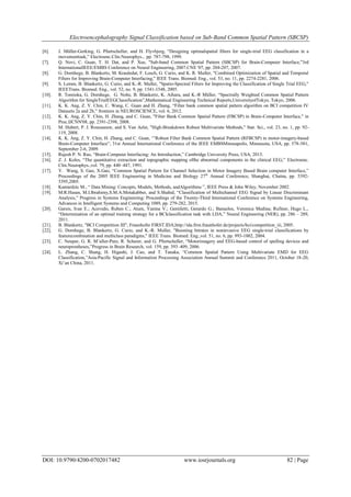 ElectroencephalographySignalClassification based on Sub-Band Common Spatial Pattern (SBCSP) | PDF