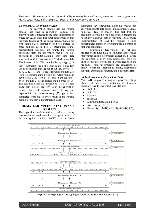 MATLAB Implementation of 128-key length SAFER+ Cipher System | PDF | Programming Languages ...