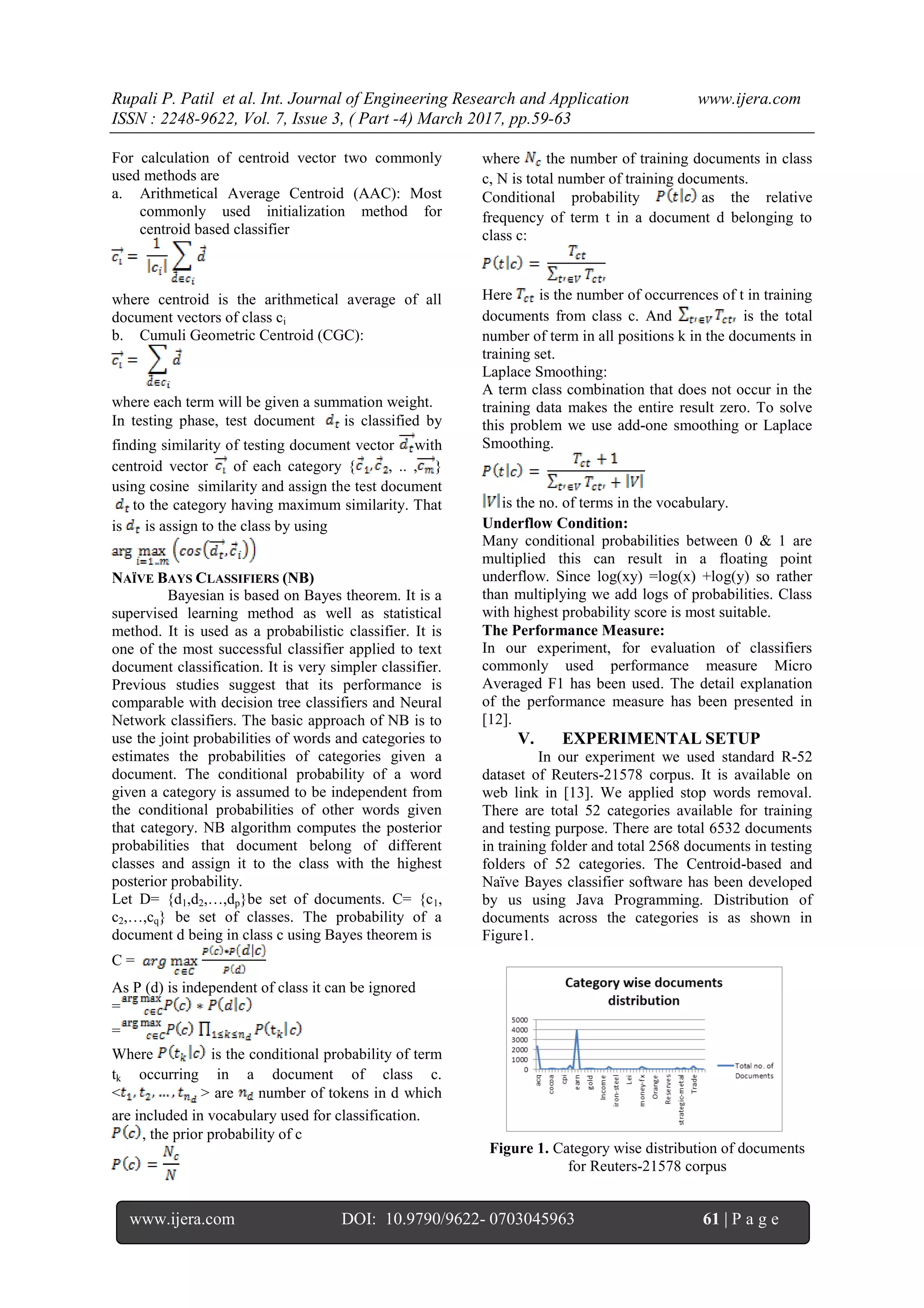 A Comparative Study of Centroid-Based and Naïve Bayes Classifiers for Document Categorization | PDF