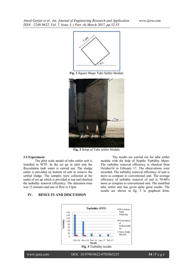Performance Study of Tube Settlers Module | PDF