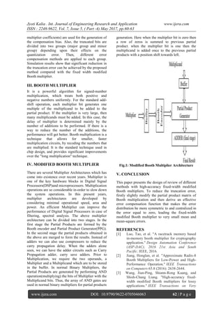 A Review of Different Methods for Booth Multiplier | PDF