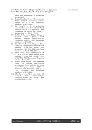 A Review of Different Methods for Booth Multiplier | PDF