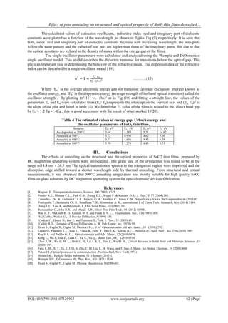 Effect of Post Annealing on Structural and Optical Propertie of Sno2 Thin Films Deposited By Dc ...