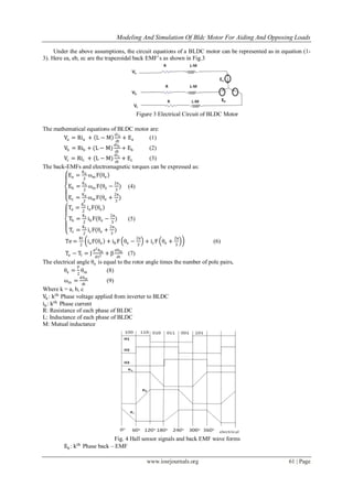 Modeling and Simulation of Bldc Motor for Aiding and Opposing Loads | PDF