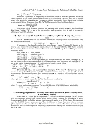 Analysis of Peak to Average Power Ratio Reduction Techniques in Sfbc Ofdm System | PDF | Digital ...