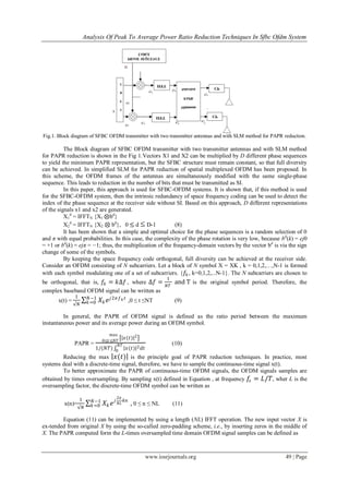 Analysis of Peak to Average Power Ratio Reduction Techniques in Sfbc Ofdm System | PDF | Digital ...