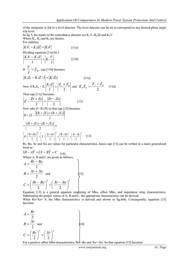Application of Comparators in Modern Power System Protection and ...
