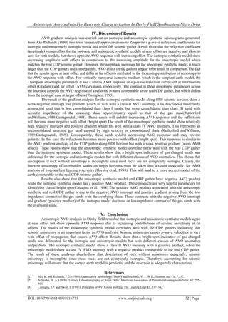 Anisotropic Avo Analysis for Reservoir Characterization in Derby Field ...
