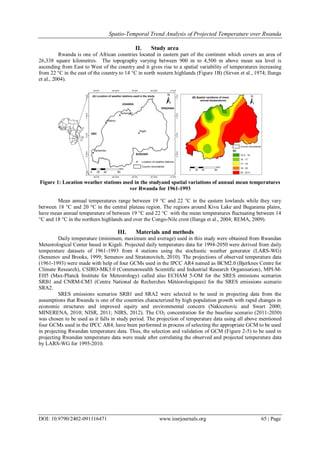 Spatio-Temporal Trend Analysis of Projected Temperature over Rwanda | PDF