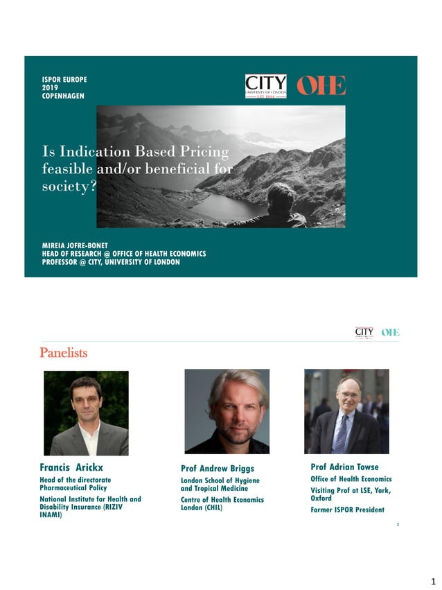 IS INDICATION BASED PRICING FEASIBLE AND/OR BENEFICIAL FOR SOCIETY? | PDF