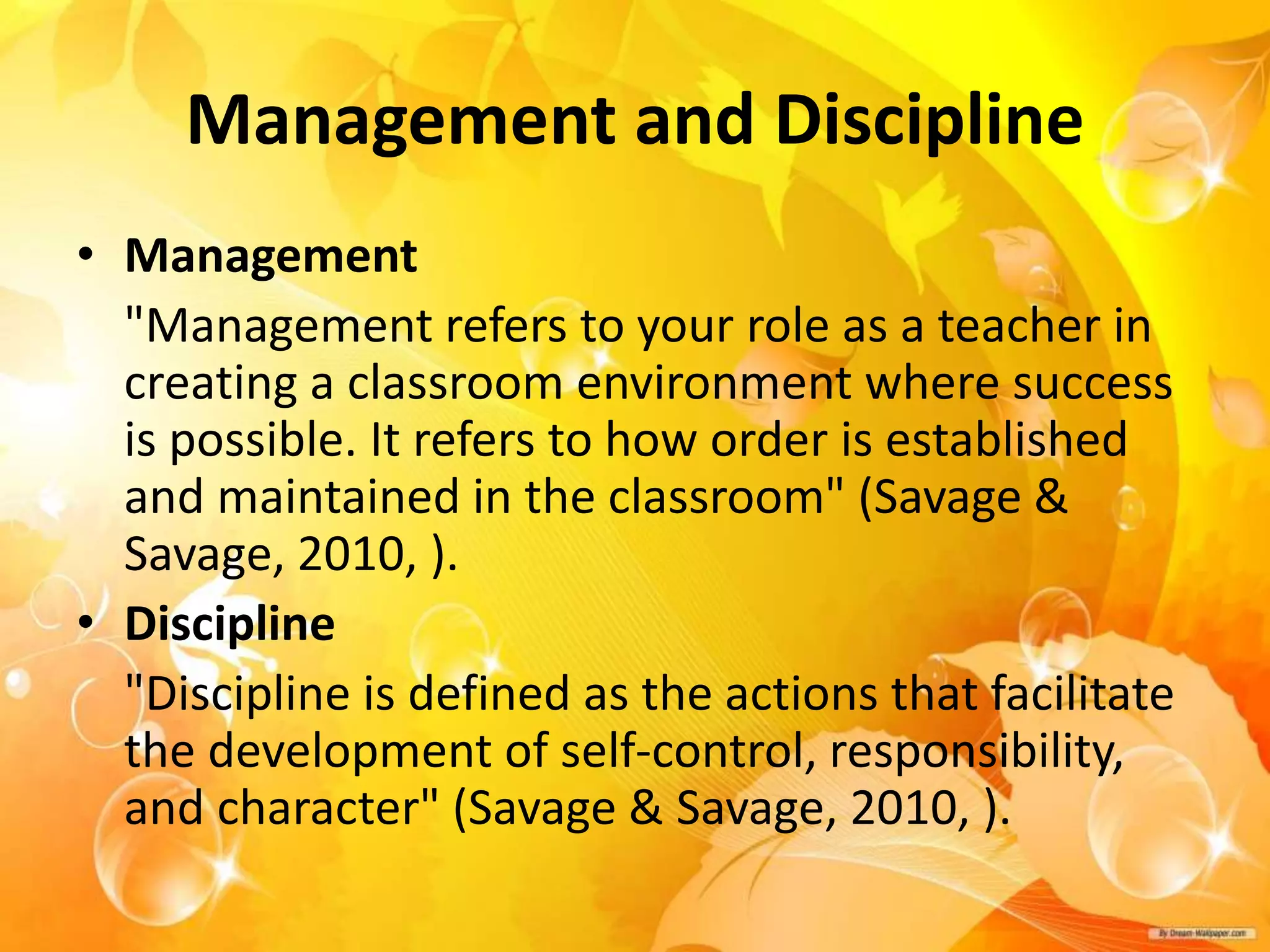 Classroom management and discipline | PPTX