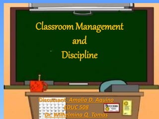 Classroom management and discipline | PPTX