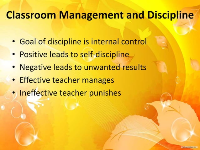 Classroom management and discipline | PPTX