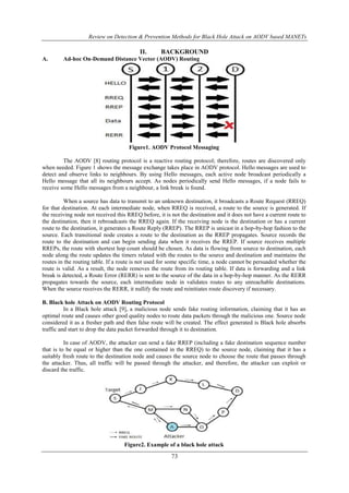 Review on Detection & Prevention Methods for Black Hole Attack on AODV based MANETs | PDF
