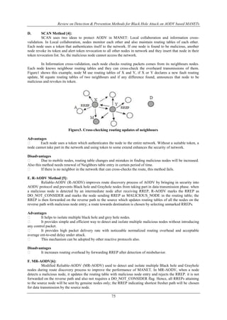 Review on Detection & Prevention Methods for Black Hole Attack on AODV based MANETs | PDF