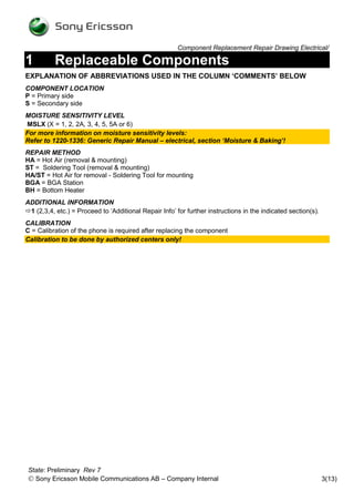 J108 component replacement | PDF