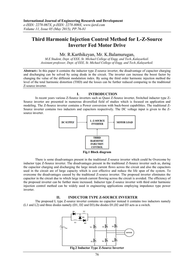 Third Harmonic Injection Control Method for L-Z-Source Inverter Fed ...