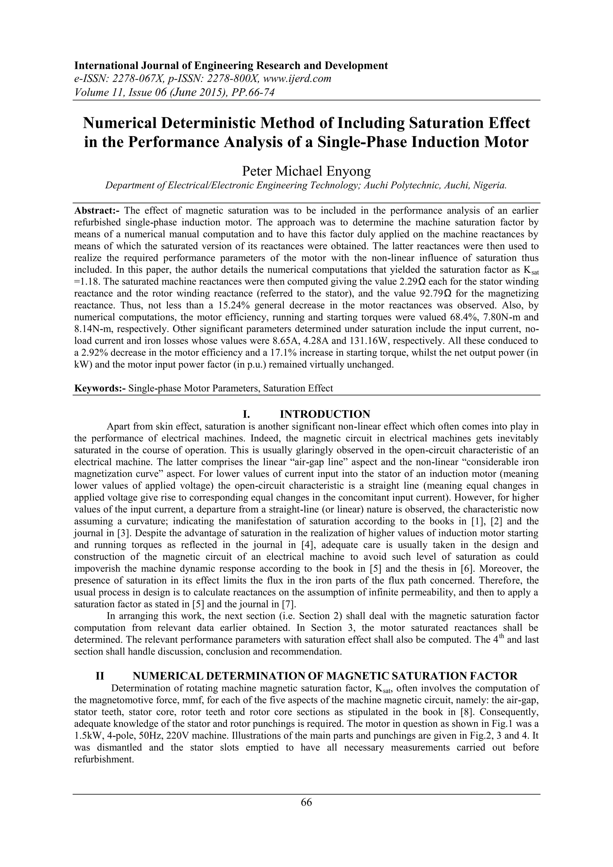 Numerical Deterministic Method of Including Saturation Effect in the Performance Analysis of a ...