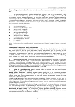 BIOMIMICRY IN ARCHITECTURE | PDF