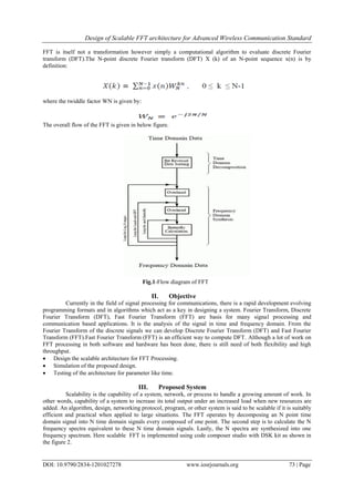 Design of Scalable FFT architecture for Advanced Wireless Communication ...