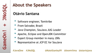 JavaOne 2017 - Choosing a NoSQL API and Database to Avoid Tombstones and Dragons in Game On ...