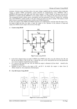 Design of Counter Using SRAM | PDF