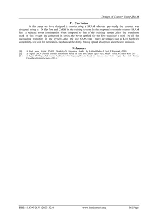 Design of Counter Using SRAM | PDF