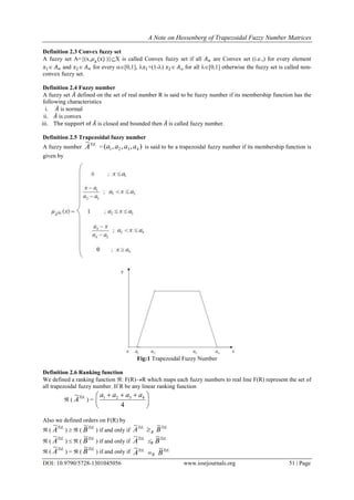 A Note on Hessen berg of Trapezoidal Fuzzy Number Matrices | PDF | Programming Languages | Computing